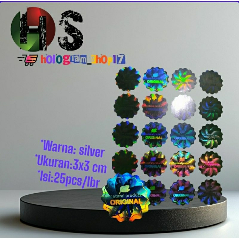 Jual stiker hologram original natural produk bunga putar | Shopee Indonesia