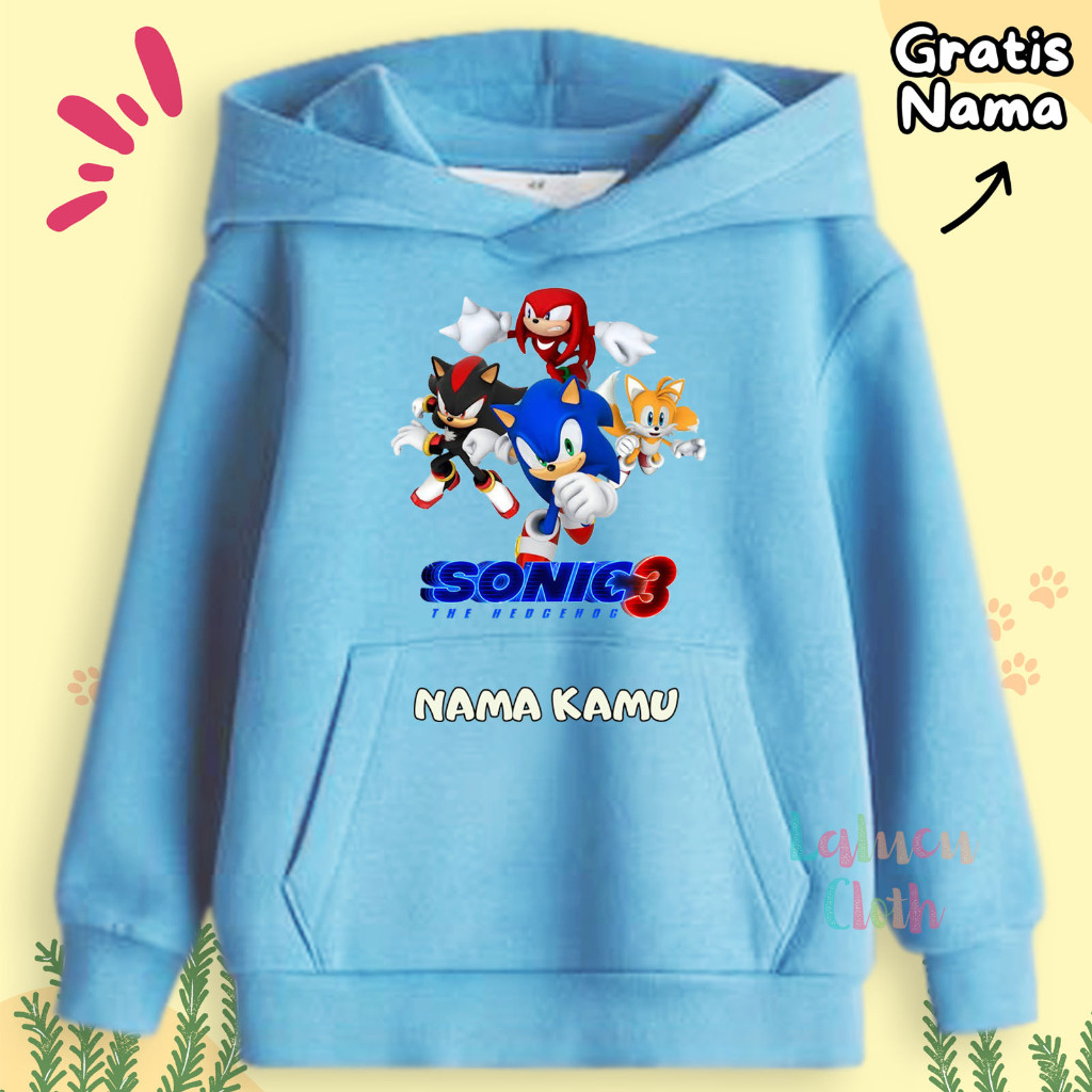 Jual HOODIE ANAK SONIC THE HEDGEHOG 3 / SWEATER ANAK SONIC3 BERSATU ...
