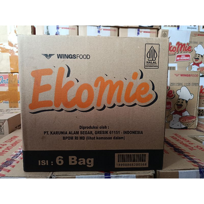Jual [1 DUS ISI 6 BALL] MIE KERING EKOMIE SUPER / MI KERING EKOMI SUPER ...