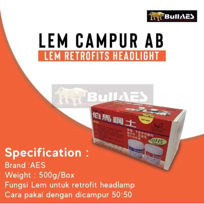 Jual Lem AB HITAM / PUTIH epoxy glue A campur B biled projie retrofit ...