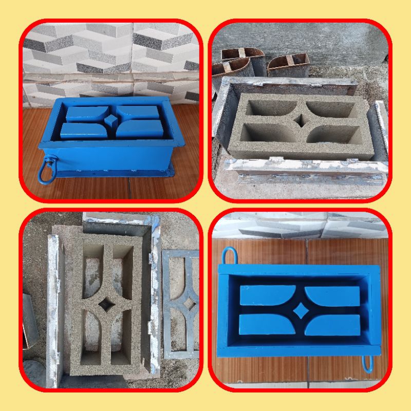 Jual cetakan roster tumbuk besi motif klasik 30x15x10 | Shopee Indonesia