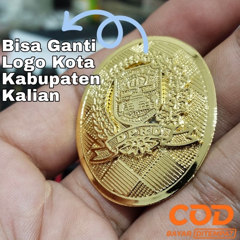 Jual Custom DPRD 3D Oval logo Dprd Timbul Magnet || Bisa ganti logo ...