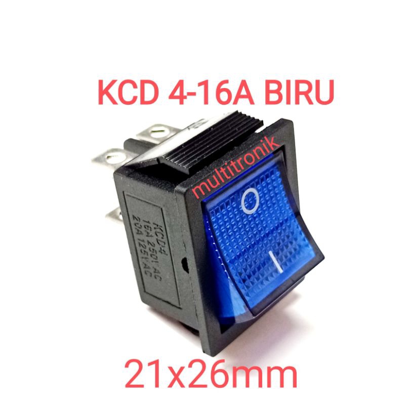 Jual KCD4 16A BIRU SAKLAR 4 PIN 16 AMPER PLUS LAMPU BIRU | Shopee Indonesia