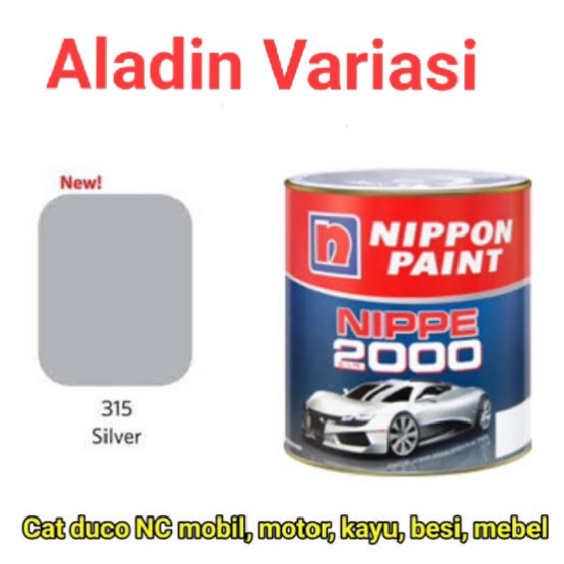 Jual Cat Silver 315 Nippe 2000 Cat Mobil Sepeda Motor Besi Kayu 1Kg ...