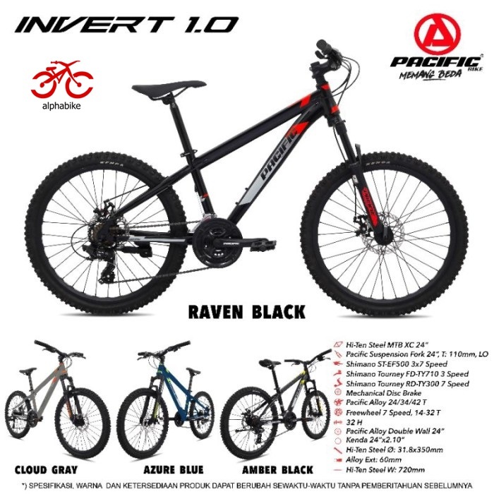 Jual SEPEDA GUNUNG MTB PACIFIC INVERT 1.0 24 INCH | Shopee Indonesia