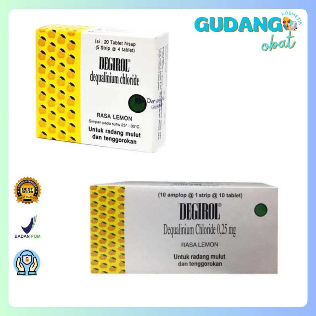 Jual Degirol Lozenges Tablet 20's, Degirol Tablet 10's - Obat Radang ...