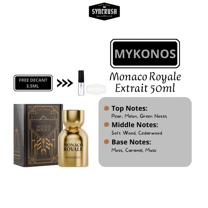 Jual Mykonos Monaco Royale Extrait 50ml (FREE TESTER) | Shopee Indonesia