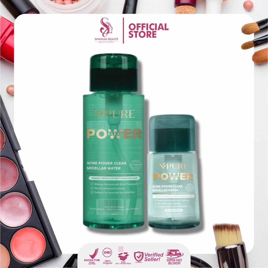 Jual N'pure Acne Power Clear Micellar Water 300ml I 100ml | Shopee ...