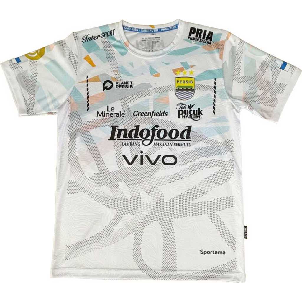 Jual Jersey Persib Bandung Putih Dewasa Terbaru Tahun Bahan Embos Topo ...