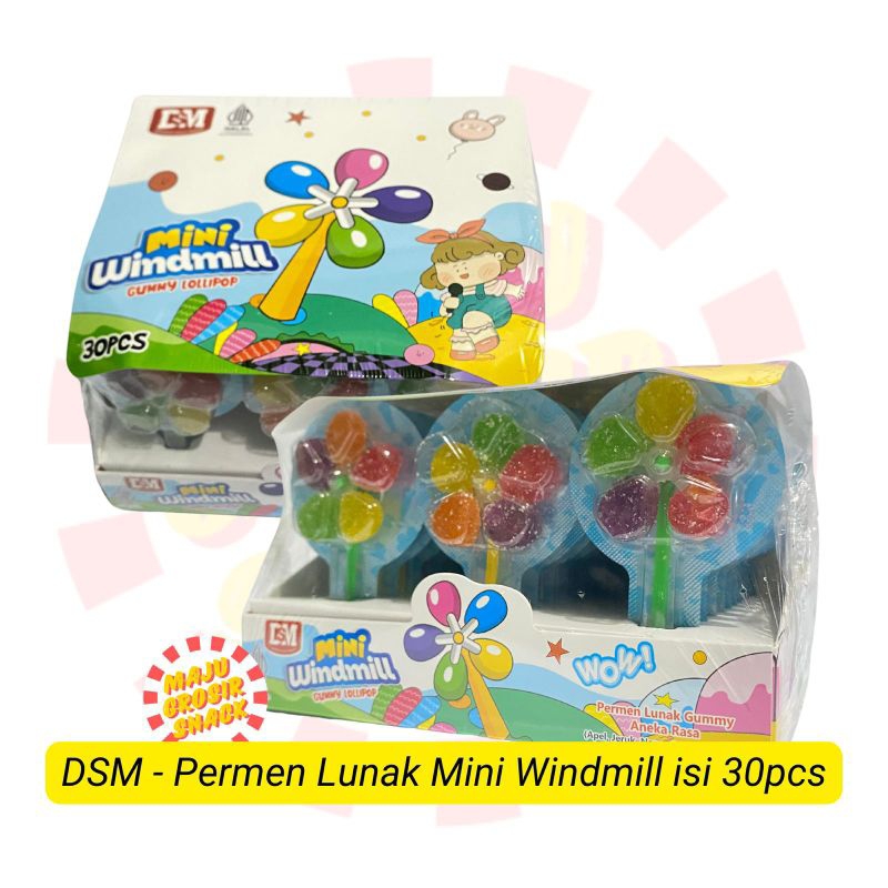 Jual DSM Permen lunak lolipop mini windmill isi 30pcs | Shopee Indonesia