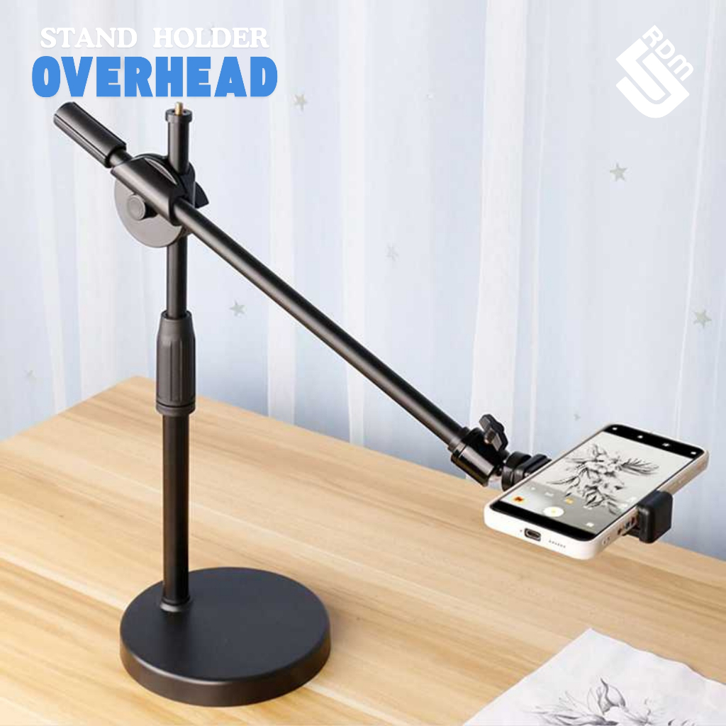 Jual Stand Overhead Handphone 360 rotation Mount 1/4 inch | Shopee ...