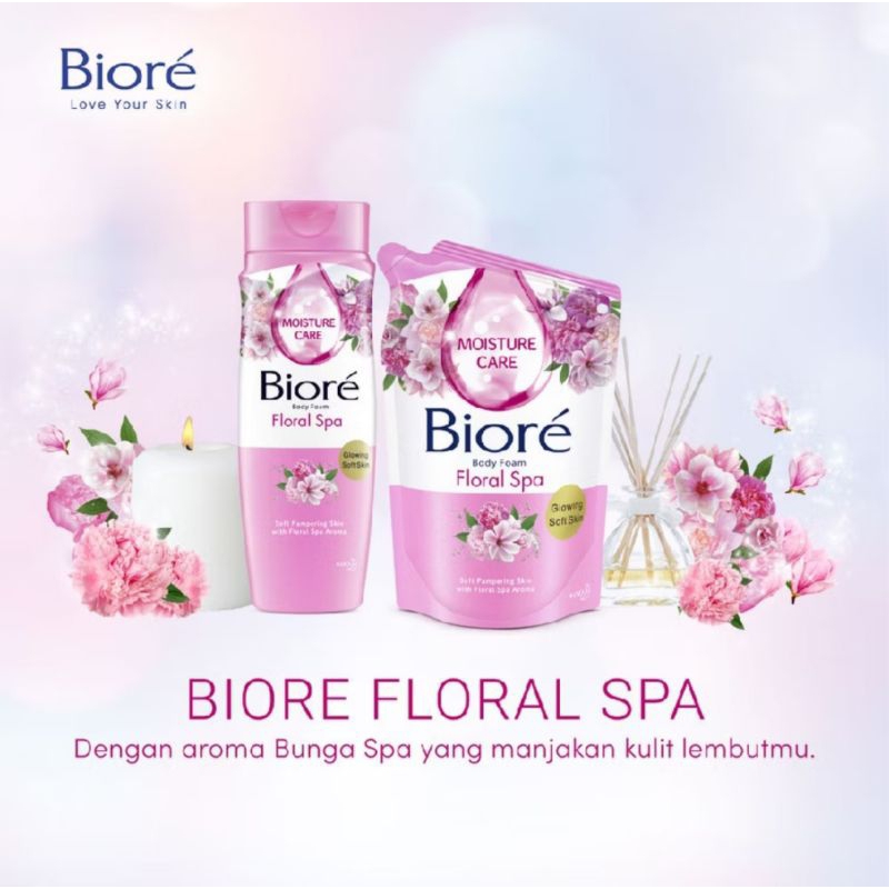 Jual Biore Body Foam Floral Spa_ Sabun Mandi Cair 800ml | Shopee Indonesia