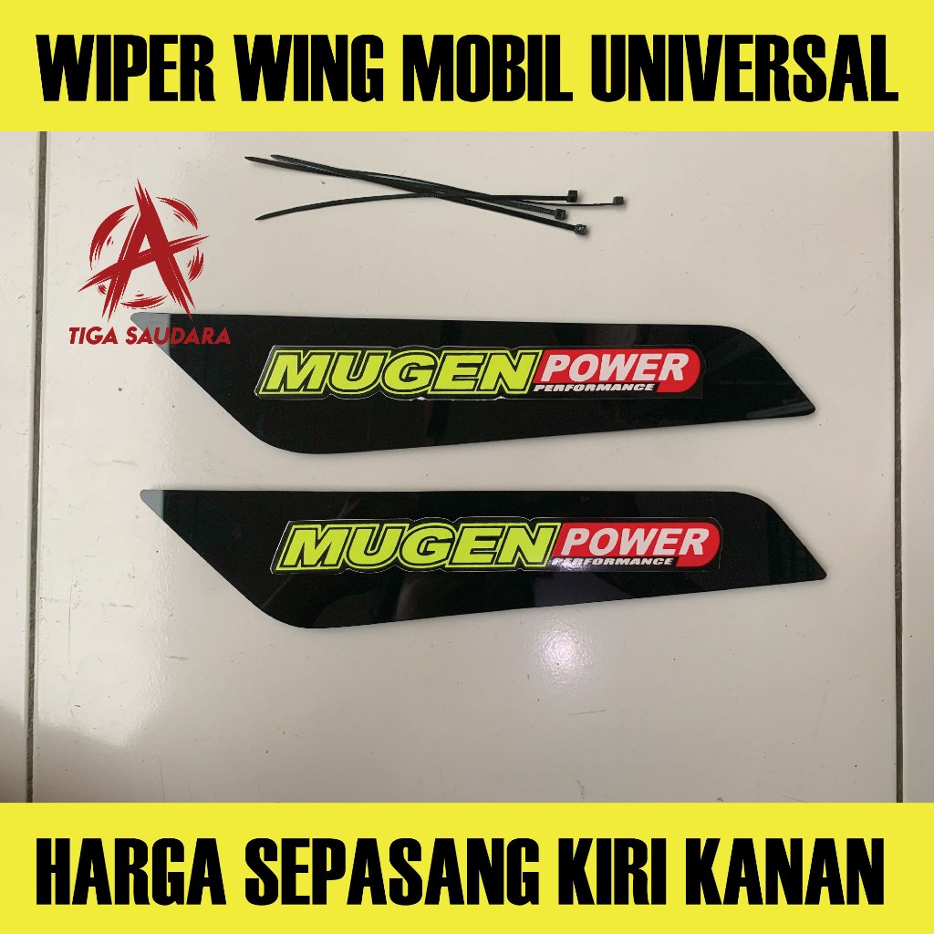 Jual WIPER WING MOBIL UNIVERSAL TULISAN MUGEN POWER HITAM 2PCS | Shopee ...