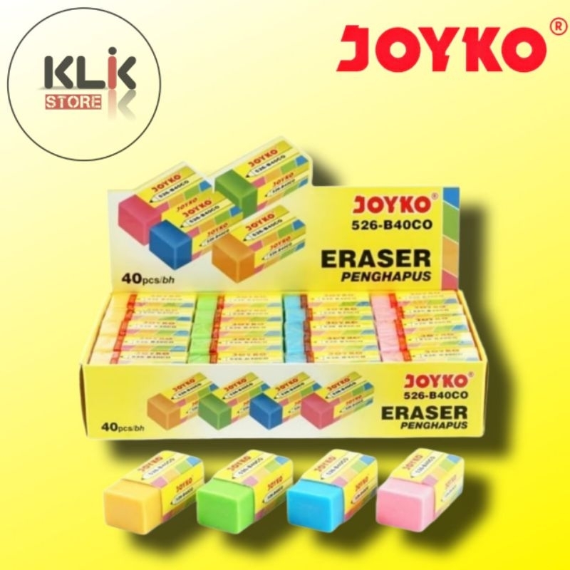 Jual Penghapus Joyko B40 Warna / Eraser Joyko Color 526 B-40CO | Shopee Indonesia