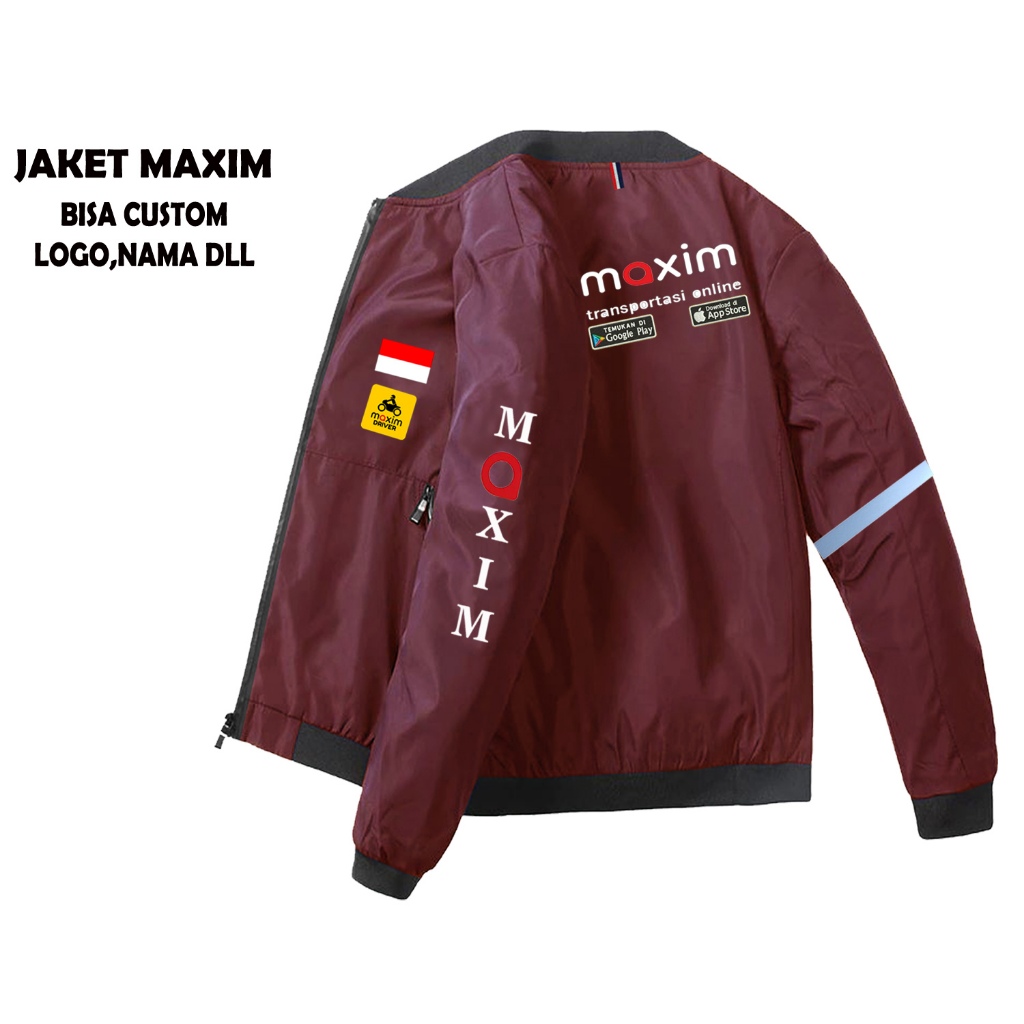 Jual Jaket Motor Pria Maxim, Jaket Ojol, Jaket Driver Anti Angin, Jaket ...