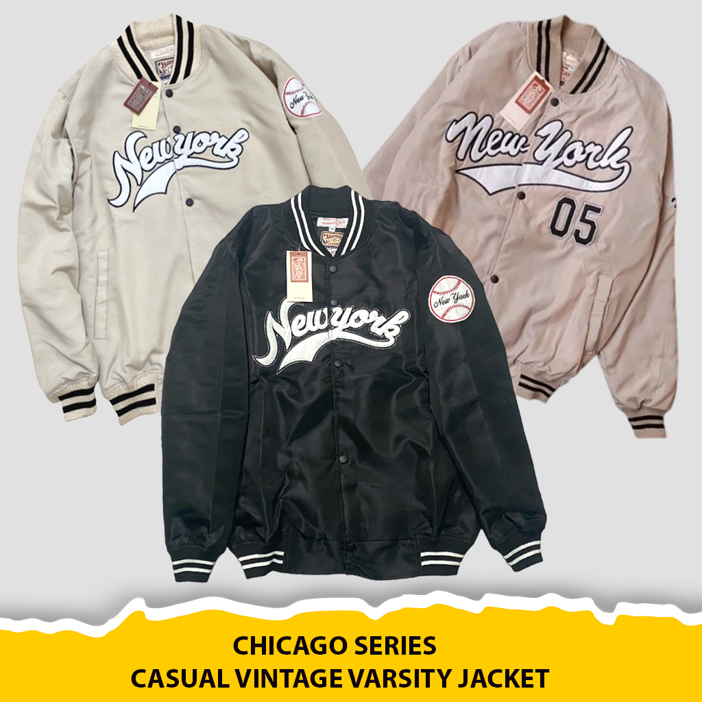 Jual JUMPSHOT Jaket Varsity Baseball Pria Wanita Premium Distro Full ...