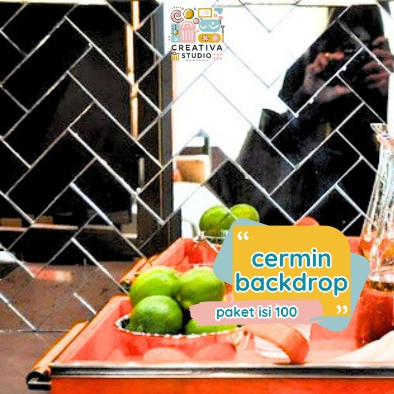 Jual Creativa Paket Hemat Cermin Tempel Dinding Backsplash & Backdrop ...
