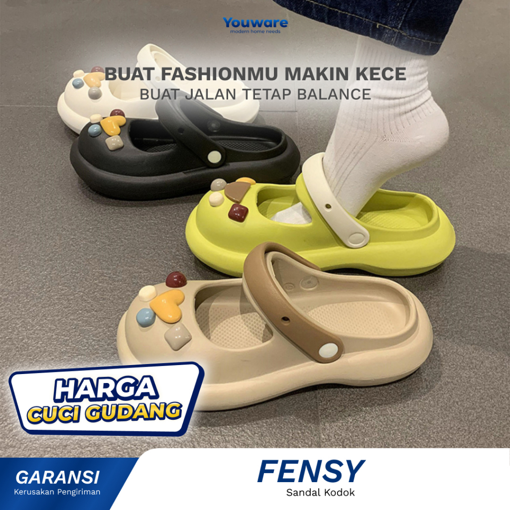 Jual [HARGA CUCI GUDANG] Youware - Fensy Sandal Warna-Warni / Sendal ...
