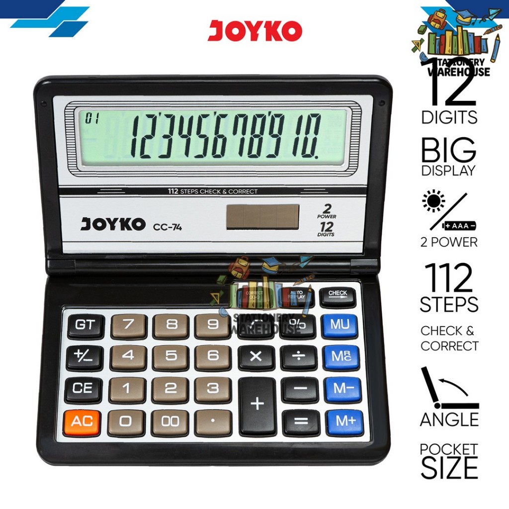 Jual Calculator Kalkulator Joyko CC-74 12 Digits Check & Correct ...