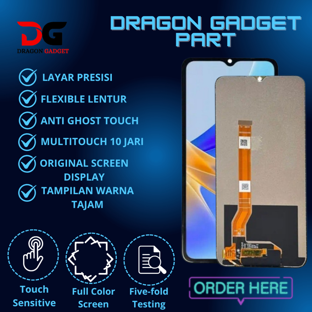 Jual LCD TOUCHSCREEN OPPO A57 2022 / A57S / A57E / A77 / A77S / A77 5G ...