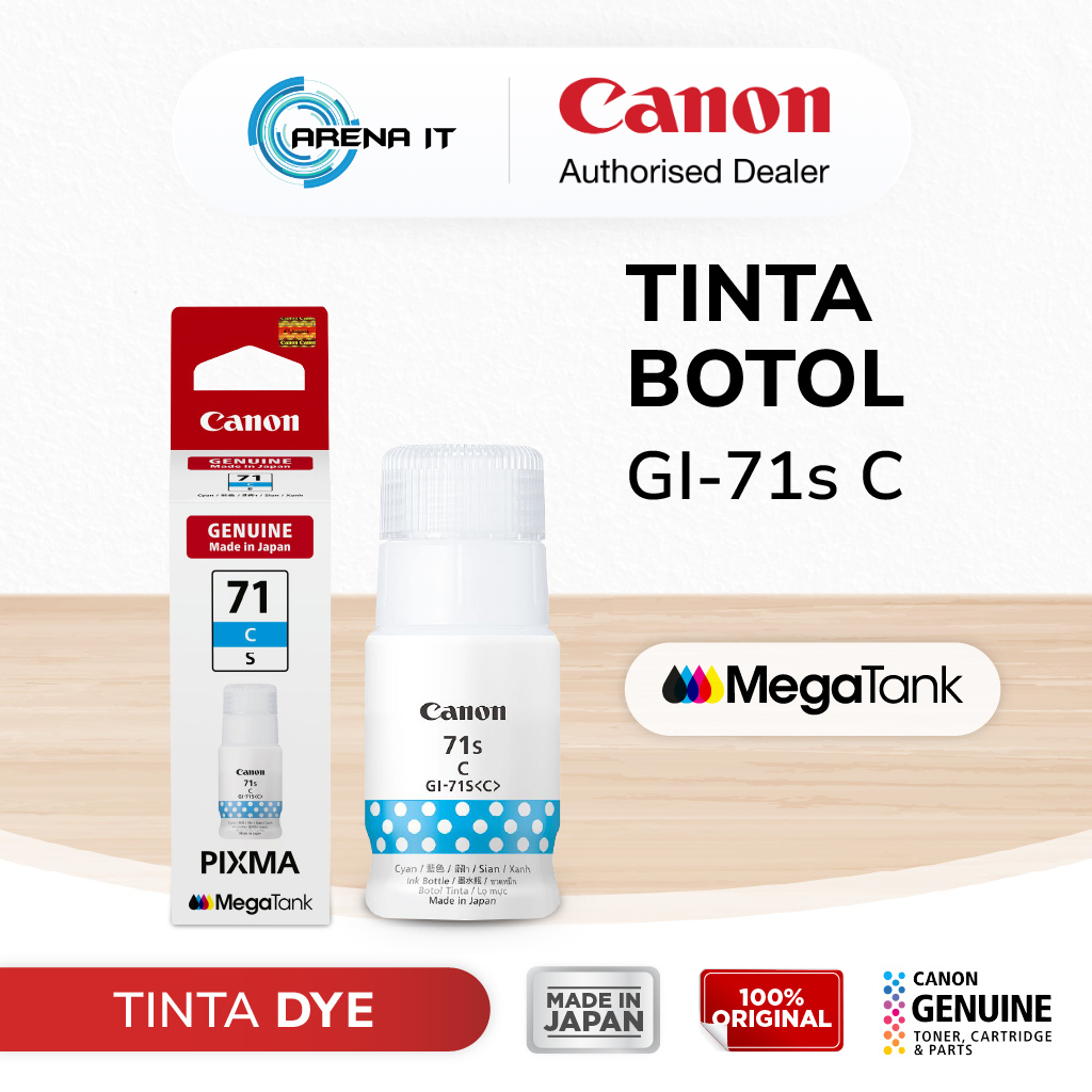 Jual Tinta Original Canon 71 Cyan Small GI71C-S - Tinta Canon G1730 ...