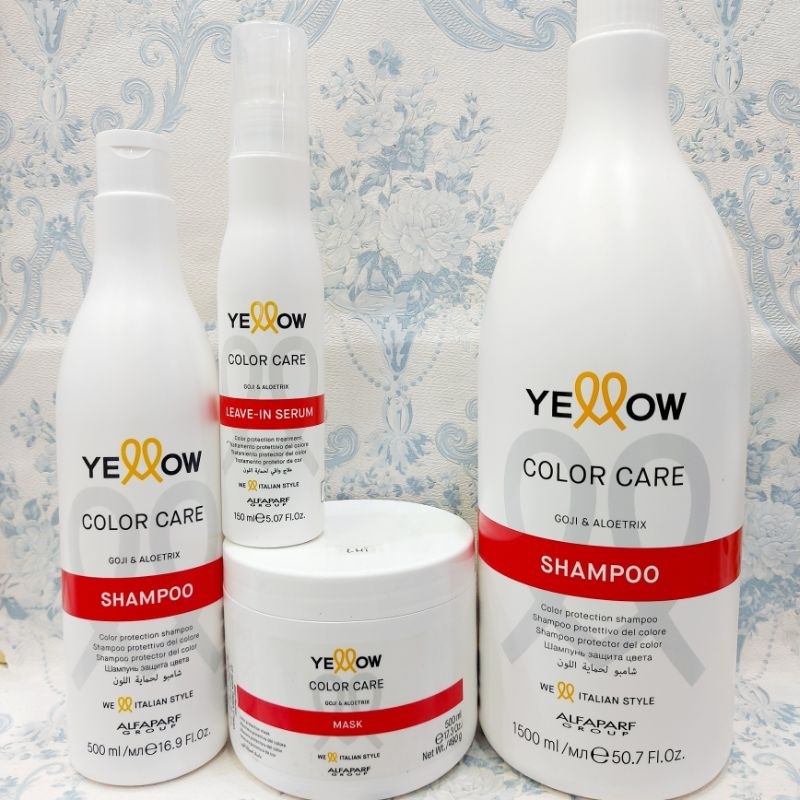 Jual YELLOW COLOR CARE SHAMPOO - LEAVE IN SERUM - HAIRMASK. | Shopee ...