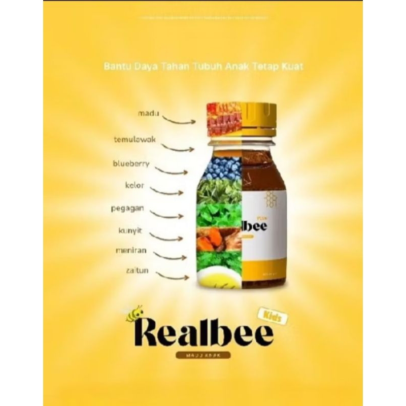 Jual RealBee Kids Bantu Daya Tahan Anak Tetap Kuat | Shopee Indonesia