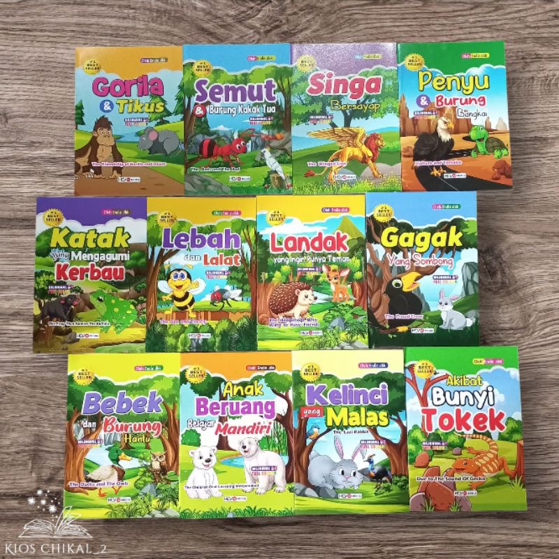 Jual BUKU PAKET ISI 12 CERITA ANAK GORILA TIKUS SEMUT SINGA BERSAYAP ...