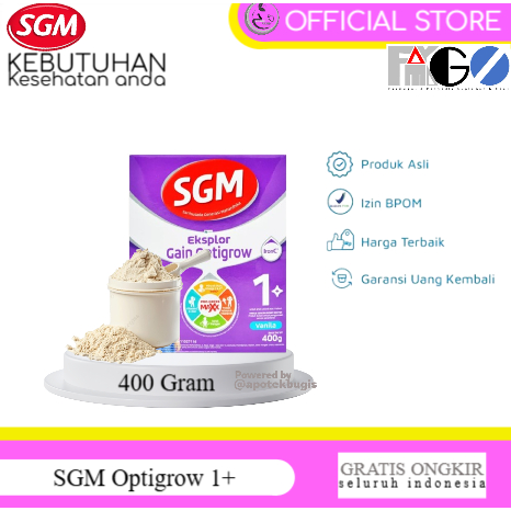 Jual SGM Eksplor Gain Optigrow 1 Plus Vanilla 400 Gram - Susu Penambah ...