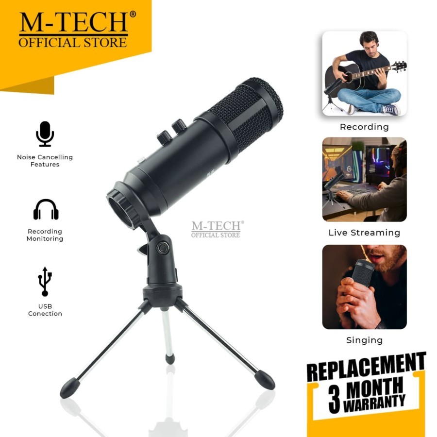Jual M-Tech MIC Microphone Condenser UK100 with Noise Cancelling ...