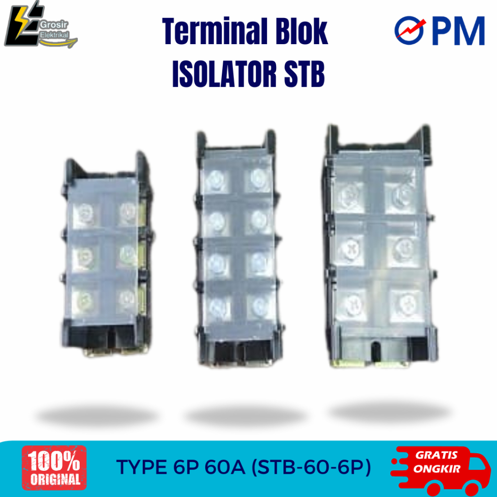 Jual Terminal Block Isolator STB TYPE 6P 60A (STB-60-6P) | Shopee Indonesia