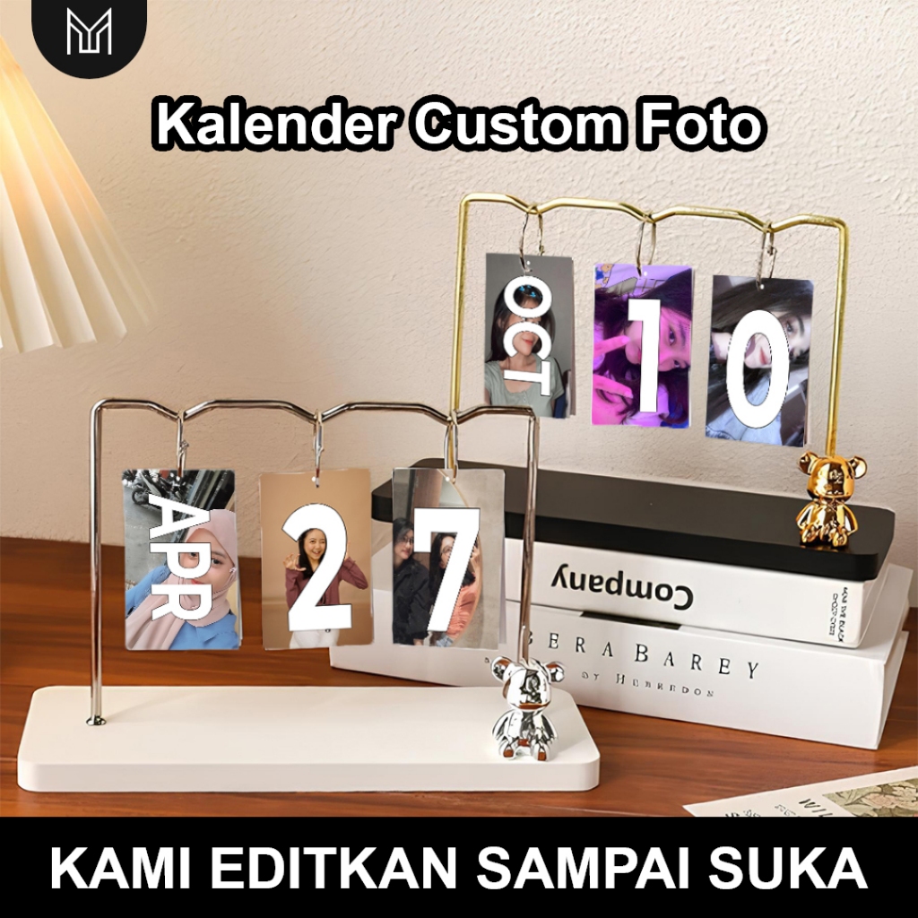 Jual Kalender Custom Foto Kreatif Minimalis Desain Unik untuk Meja ...