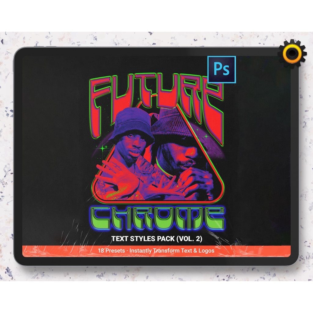 Jual Photoshop Style - Future Chrome Text Styles Pack Vol. 2 | Shopee ...