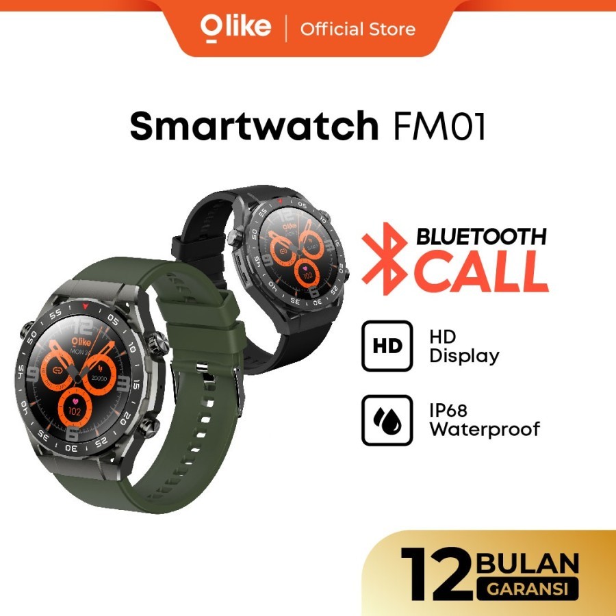 Jual OLIKE ATLAS SMARTWATCH BLUETOOTH CALL FM01 | Shopee Indonesia