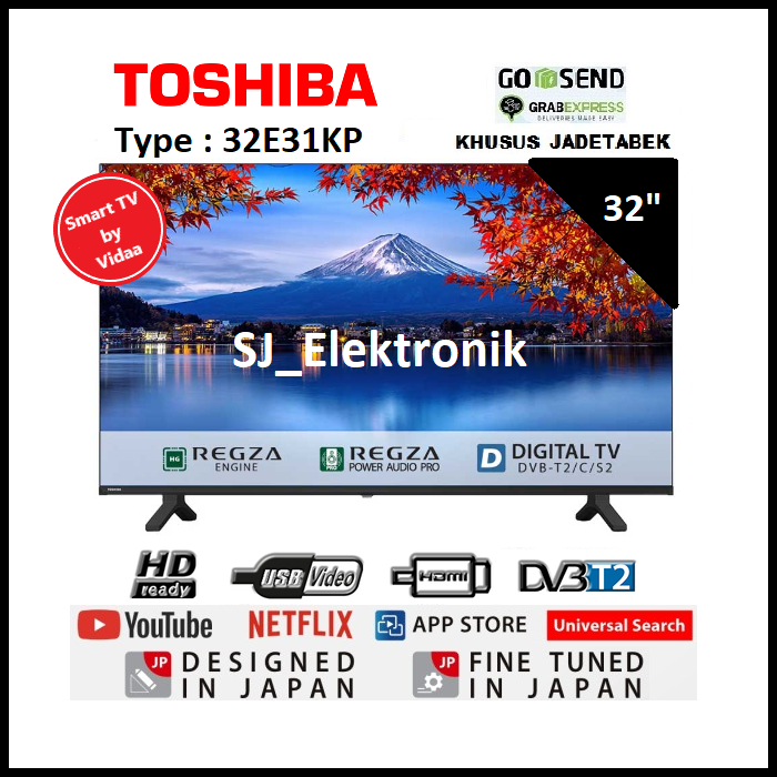 Jual Toshiba 32E31KP Smart TV by VIDAA HDTV DVB-T2 | LED TV 32 Inch ...