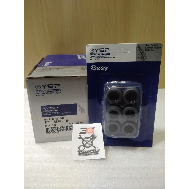 Jual ROLLER SET RACING 2DP 11GRAM NMAX OLD/NMAX NEW/LEXI YSP ORIGINAL ...
