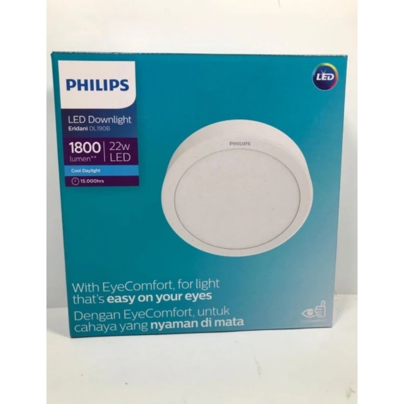 Jual Philips Eridani Downlight OB Outbow Surface 22w DL190B Led Panel ...