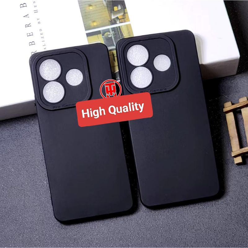Jual Softcase Xiaomi REDMI NOTE 14 5G Case Pro Camera Full black ...