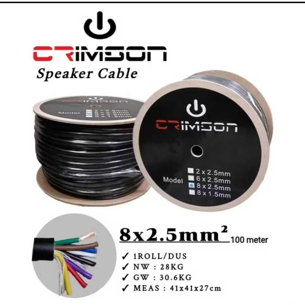 Jual Kabel sound speaker / spiker CRIMSON 8x2,5 8*2,5 8 x 2,5 isi 8 ...