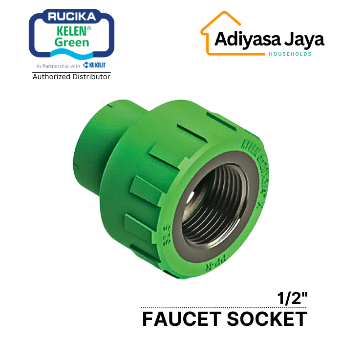 Jual Female Thread Joint 1/2 (RUCIKA Kelen Green) / SDD PPR | Shopee ...