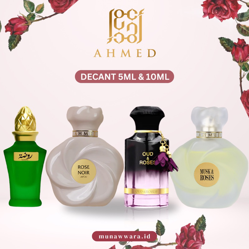 Jual [Munawwara.id] Rose Noir - Oud & Roses - Musk & Roses by Ahmed Al Maghribi (Decant ...