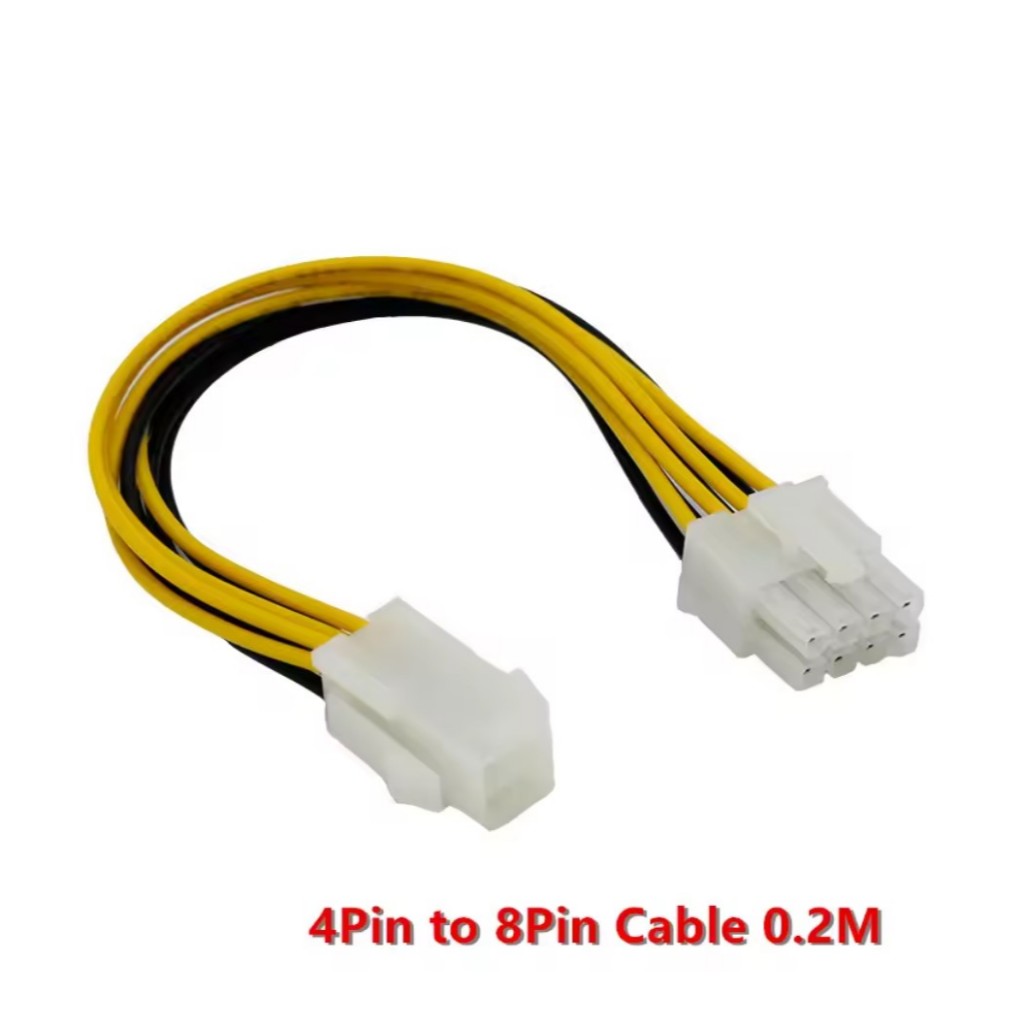 Jual 4 Pin to 8 Pin CPU Power Supply Adapter Converter ATX Cable 12V ...
