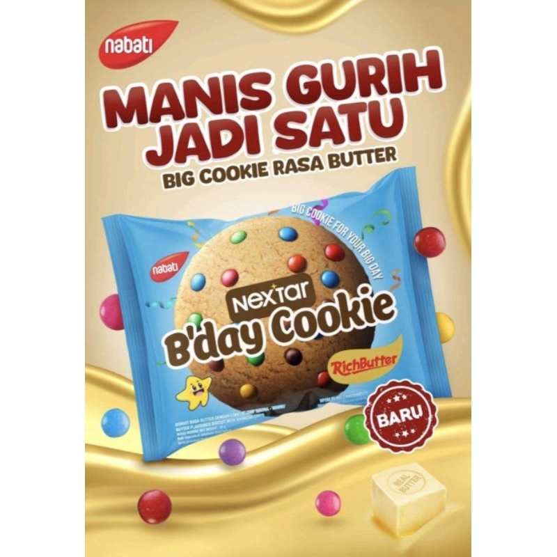 Jual nabati Nextar B'day BIG cookie RichButter Biskuit Rasa Butter ...