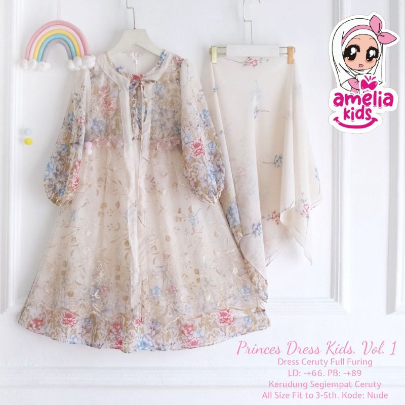 Jual NEW !! 100% ORIGINAL AMELIA KIDS / DRESS CERUTY FREE KHIMAR ANAK PEREMPUAN / ARMINA ...