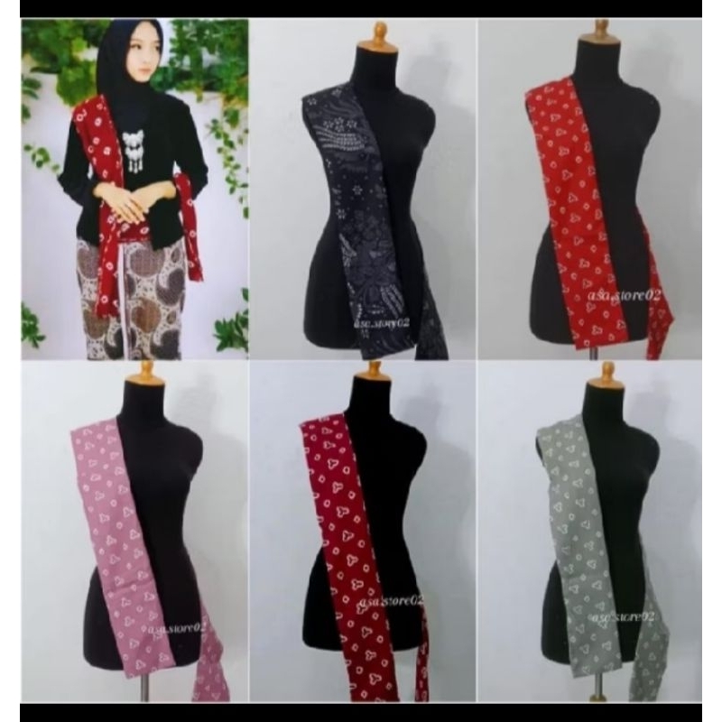 Jual selendang batik aksesoris kebaya | Shopee Indonesia