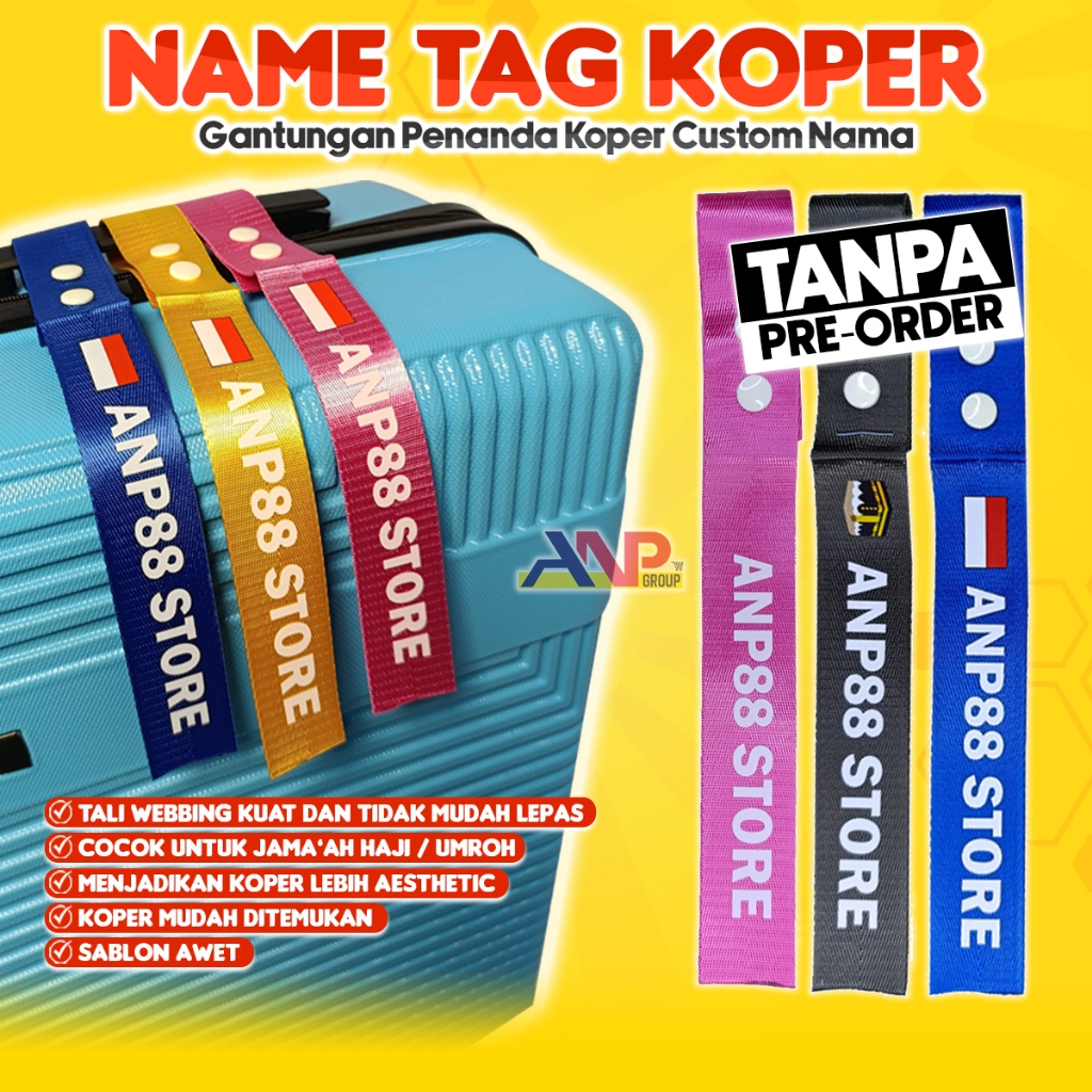 Jual ANP88 - Tag Koper / Baggage Tag / Gantungan Penanda Koper Custom ...