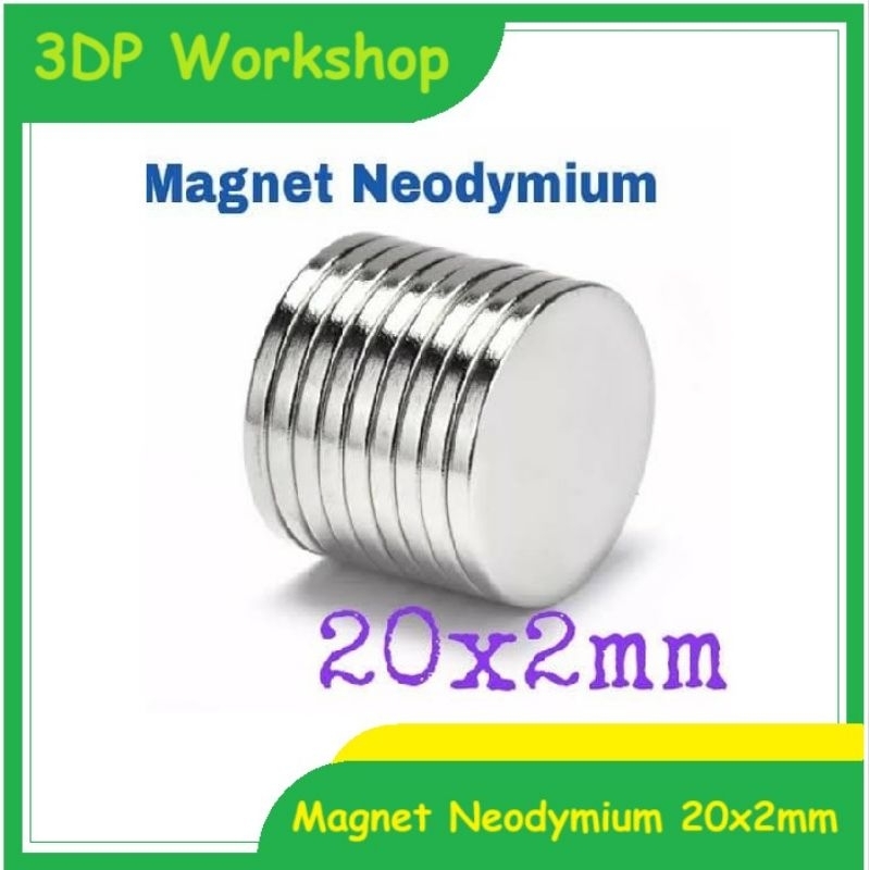 Jual Magnet Neodymium Bulat 20x2mm | Shopee Indonesia