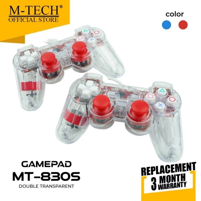 Jual M-TECH Gamepad Double Transparant Stick Ps Usb Laptop Pc Joystick ...