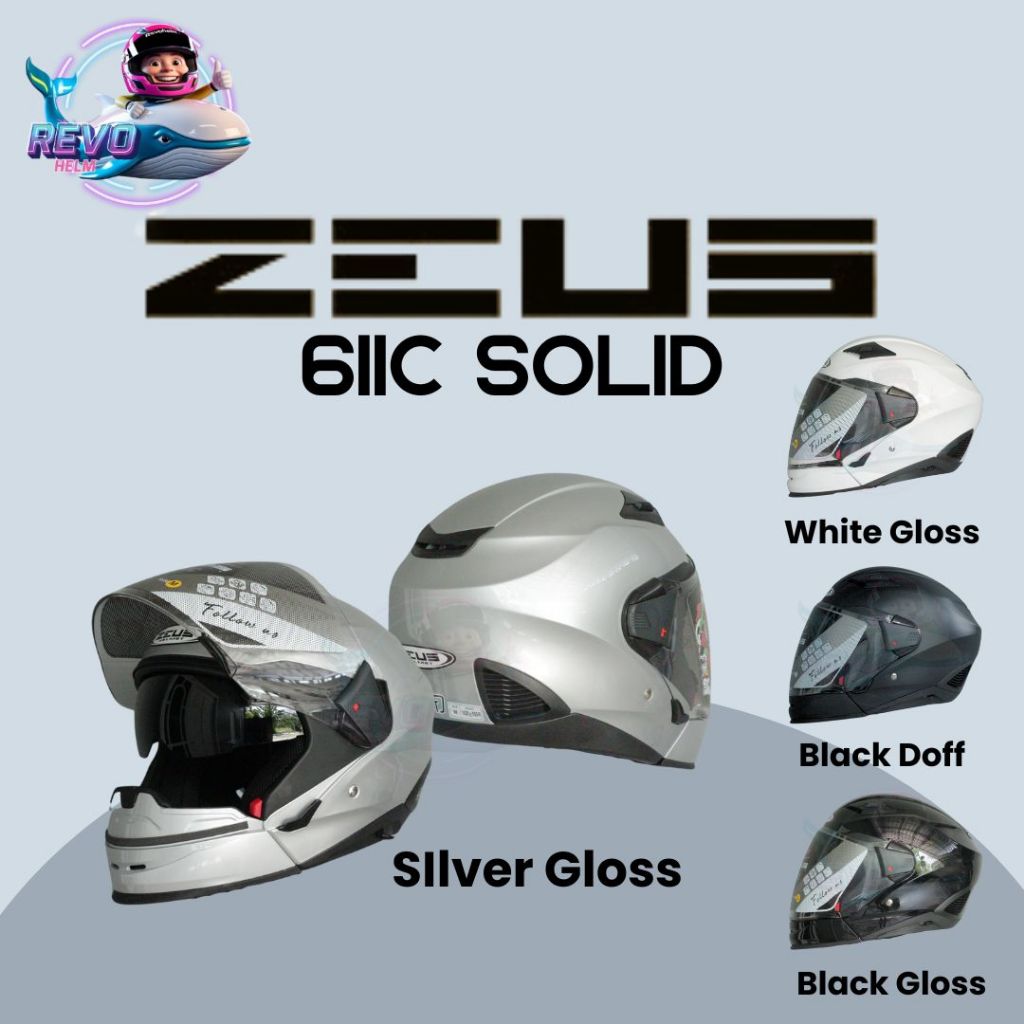 Jual HELM ZEUS ZS 611C SOLID DOUBEL VISOR ORIGINAL, HELM FULL FACE ...