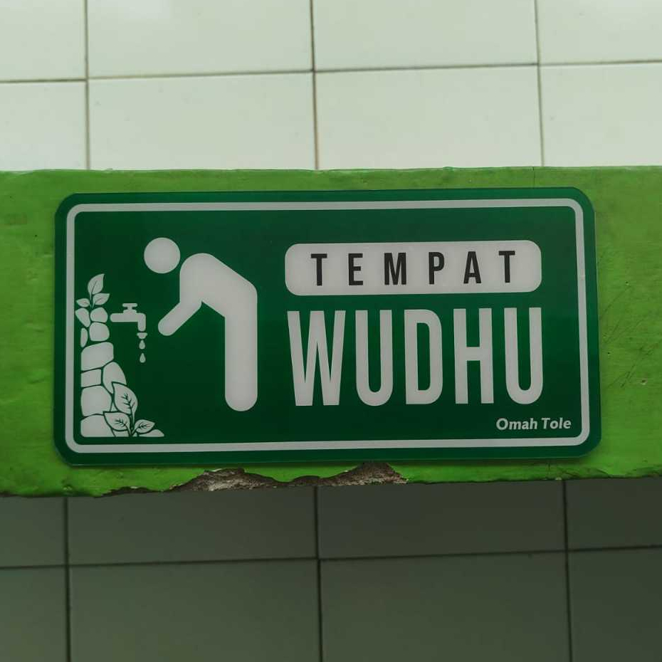Jual PAPAN AKRILIK dan STIKER, SIGN TEMPAT WUDHU, AKRILIK CUSTOM ...